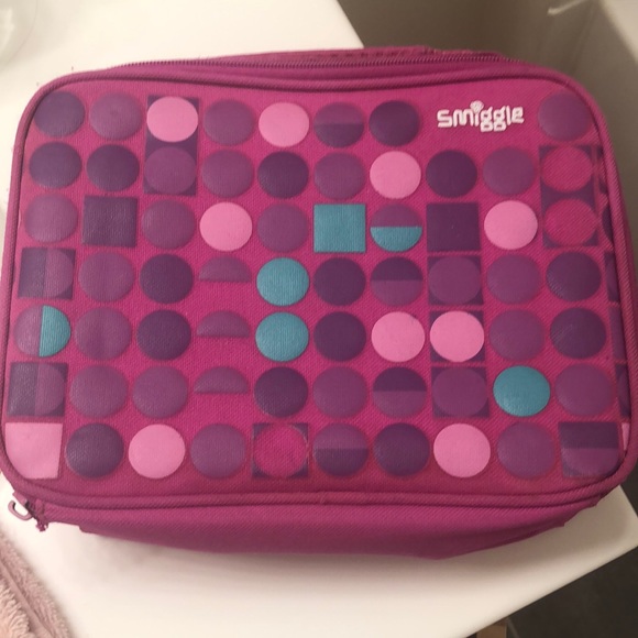 Smiggle | Bags | Smiggle Lunch Boxcooler Box With Zip And Handle Name ...